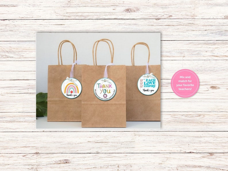 Teacher Appreciation Gift Tags - Bundle of 6 Printable Designs - Etsy