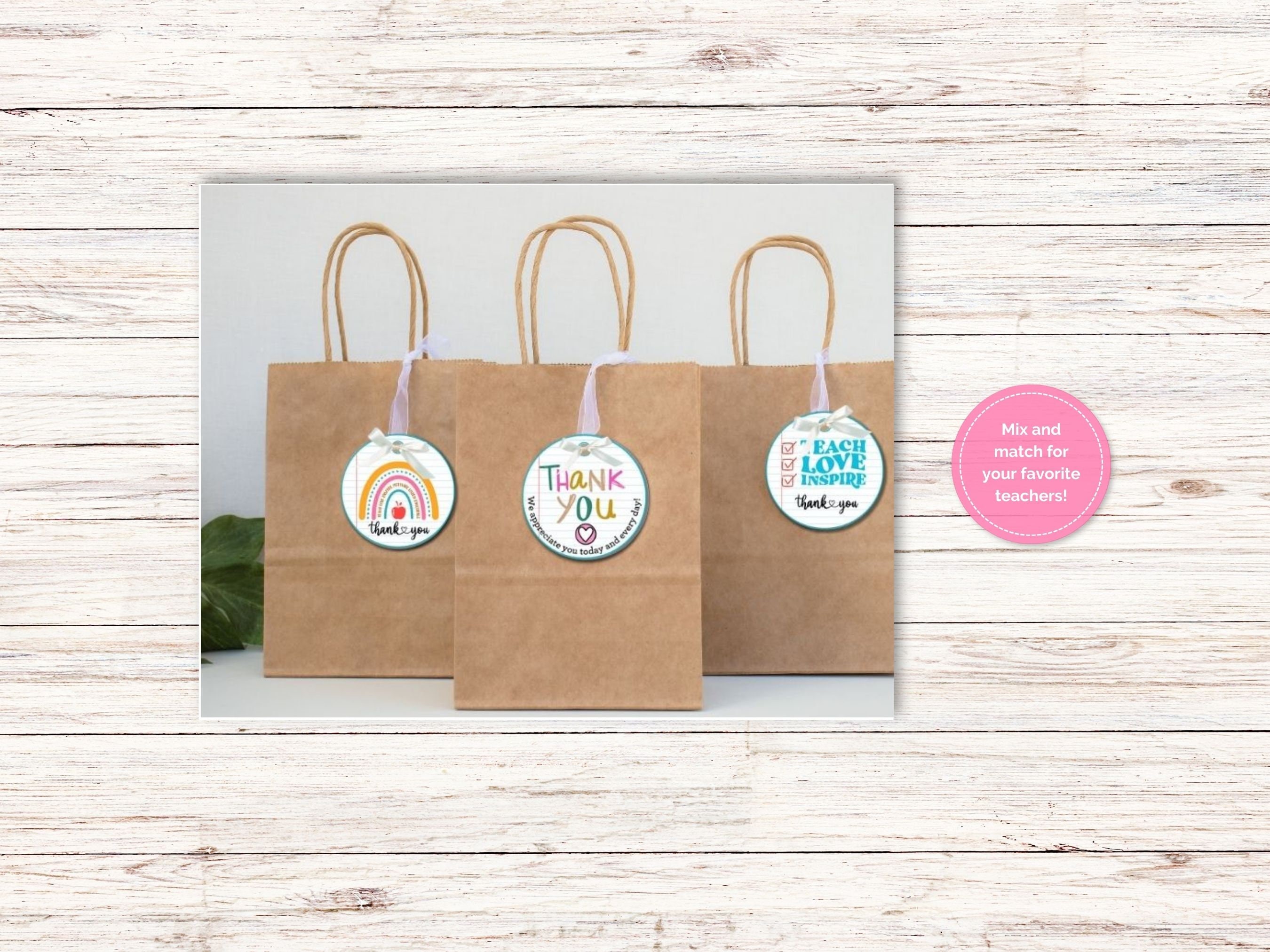 Teacher Appreciation Gift Tags - Bundle of 6 Printable Designs - Etsy