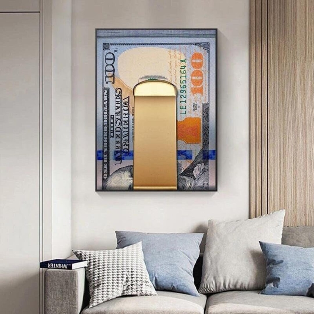 The Power of Money: A 100 Dollar Bill Motivational Canvas Art - Etsy