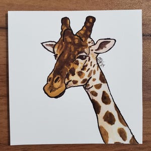Giraffe Print 3"x3" (multiple Variations!) - Etsy