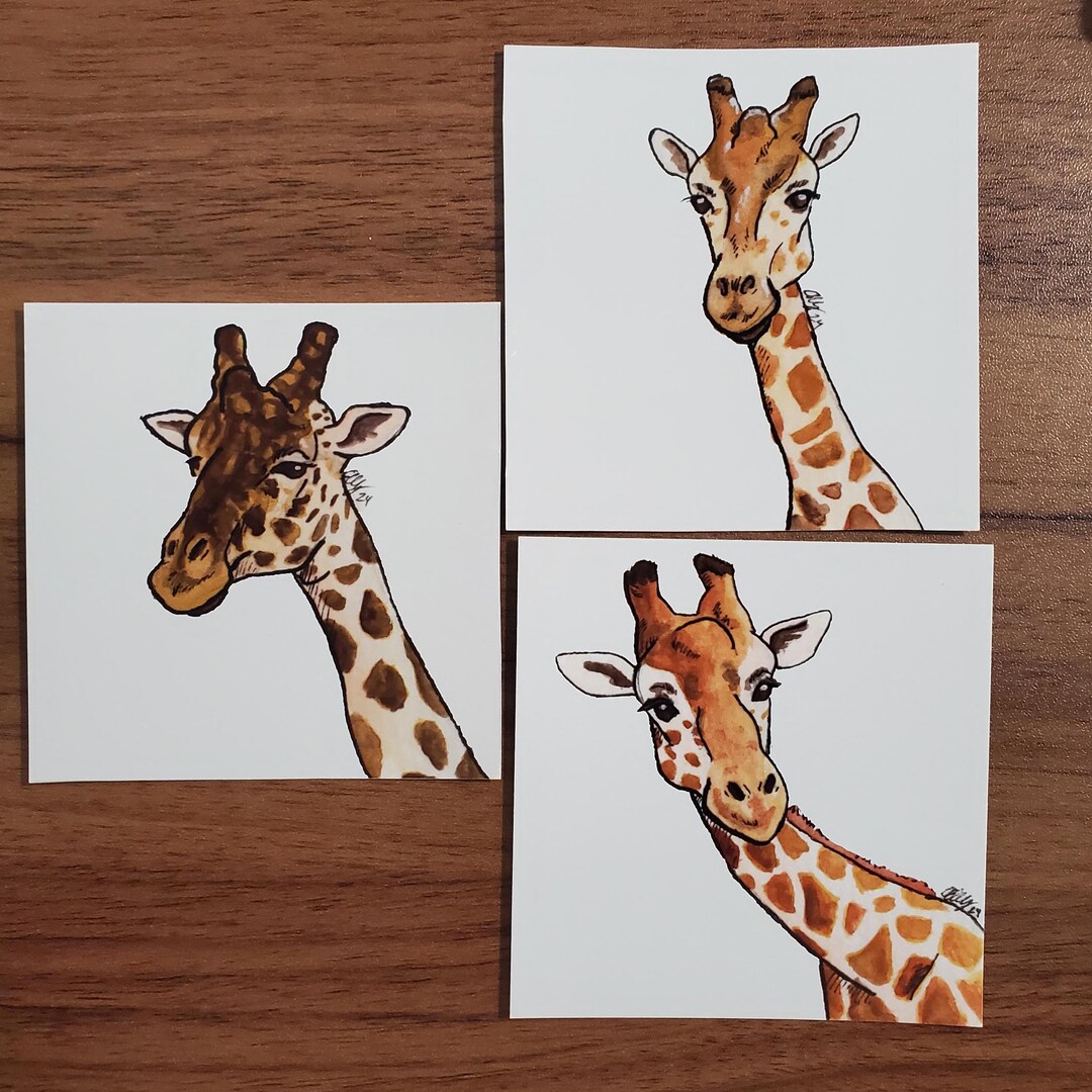 Giraffe Print 3"x3" (multiple Variations!) - Etsy