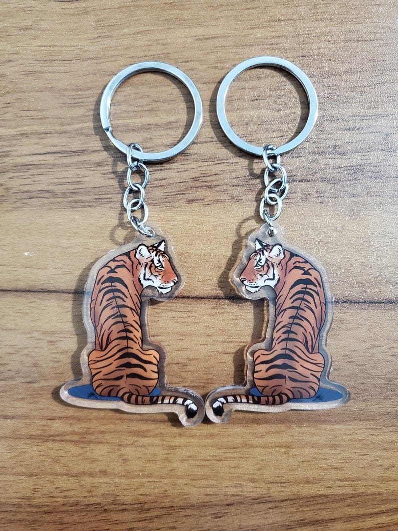 Bengal Tiger Acrylic Keychain - Etsy