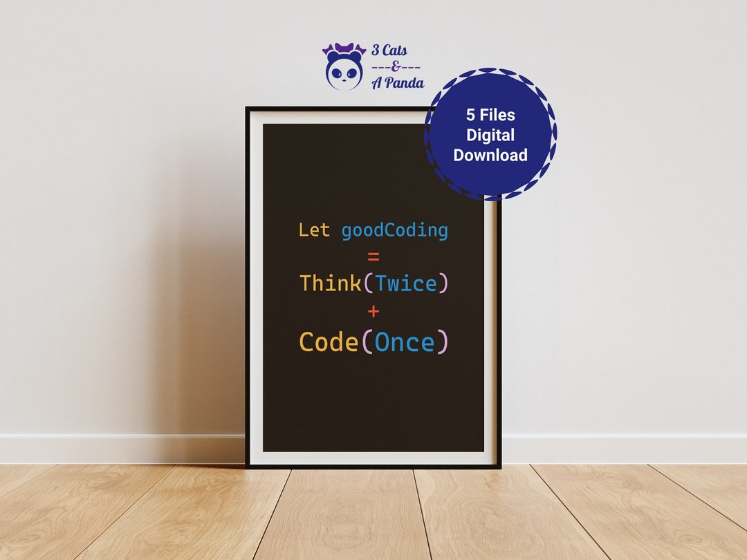 Let Good Coding Motivational Software Engineer Poster Art Digital Download for Home Office ...