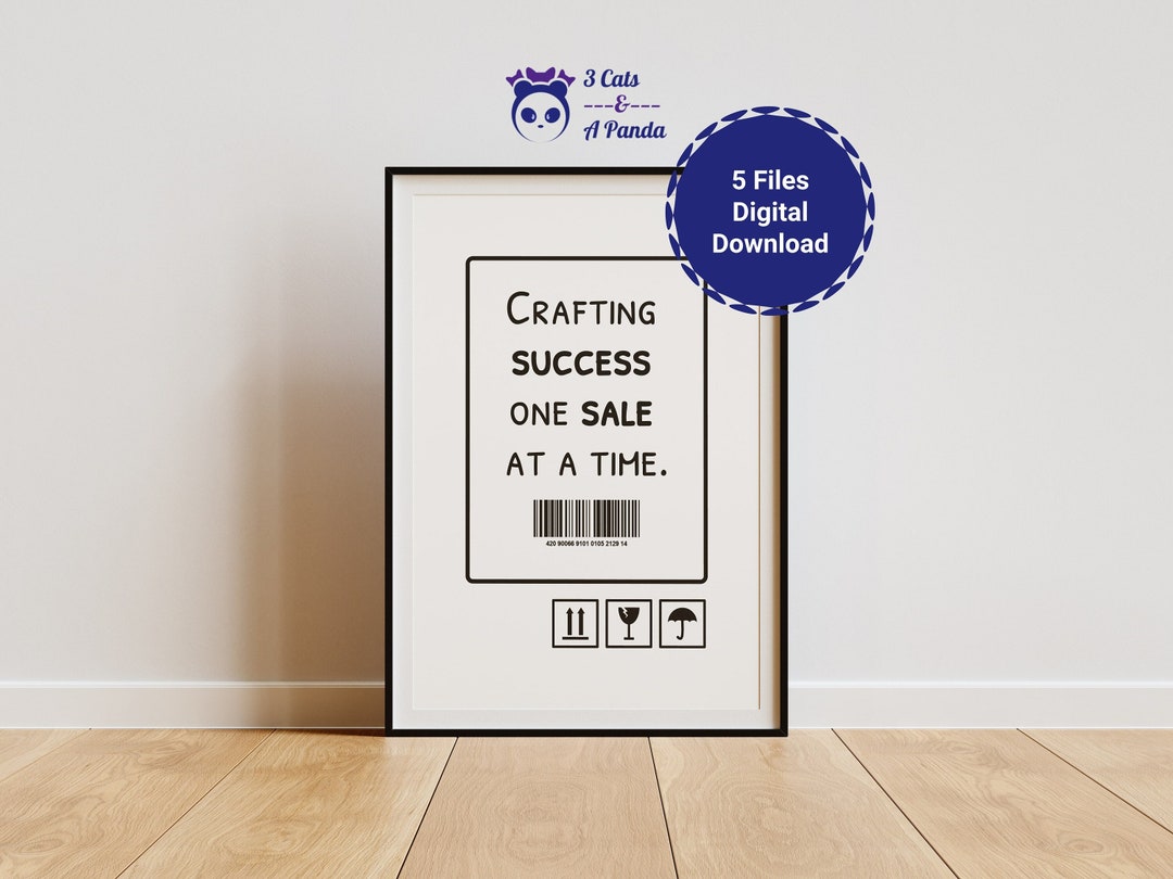 Crafting Success Motivational Poster Art for Small Business Etsy ...