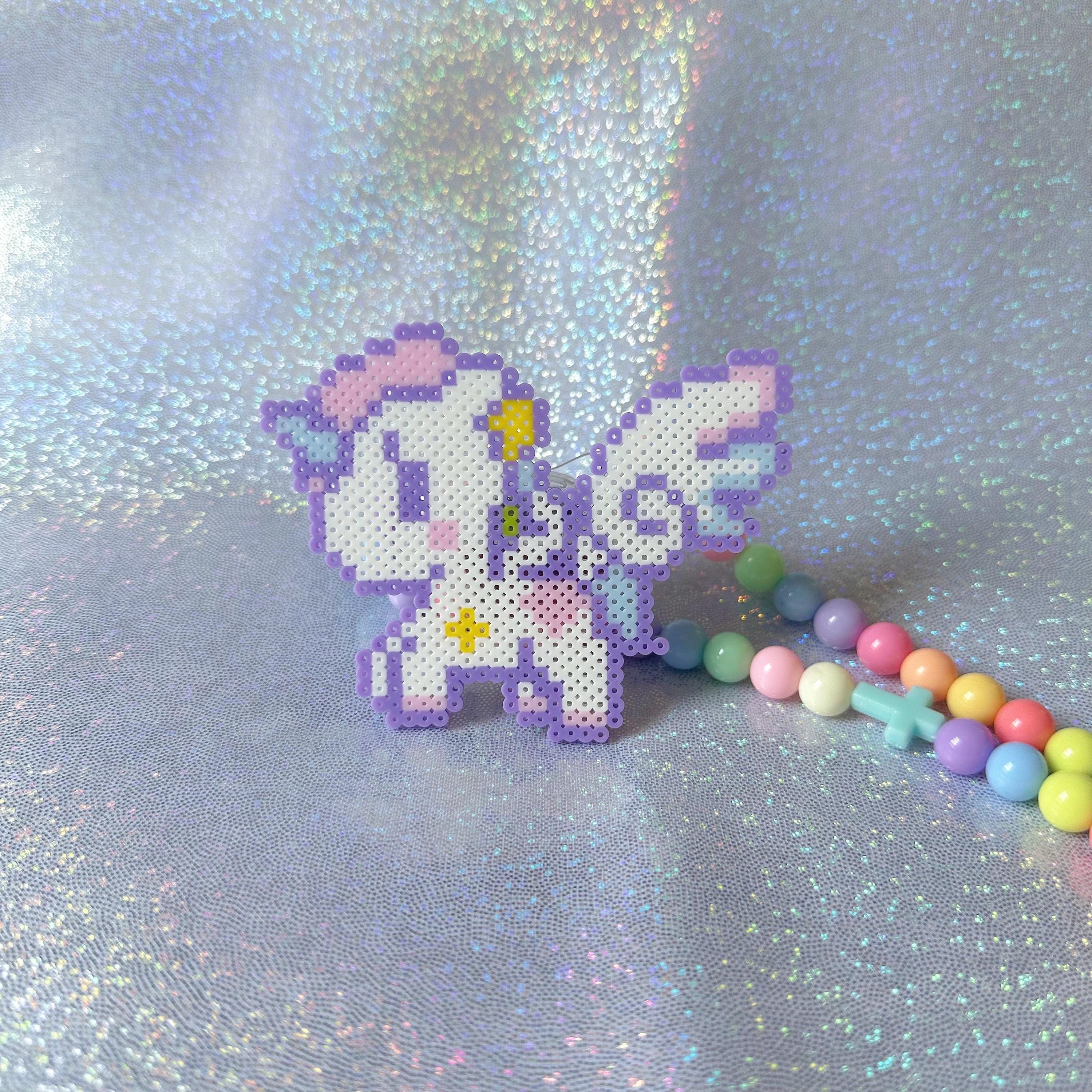 Unicorn Rave LED Pacifier Perler Necklace - Etsy