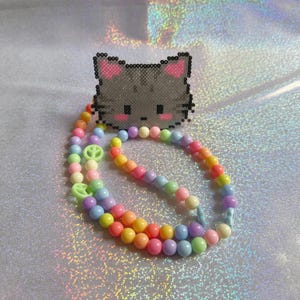 Cat Head Series 2 LED Pacifier Perler Necklace - Etsy