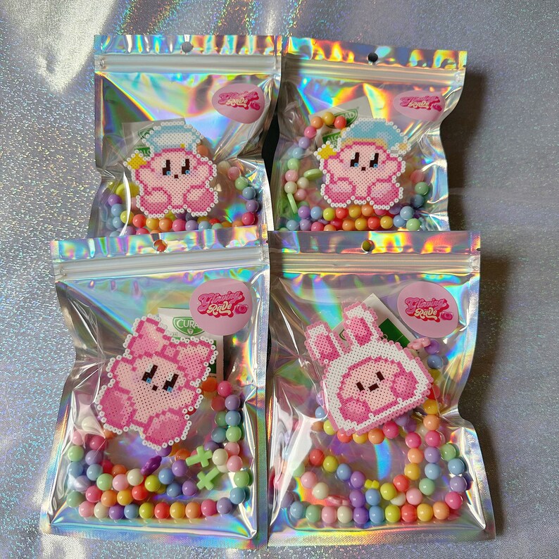 Kirby Rave LED Pacifier Perler Necklace - Etsy
