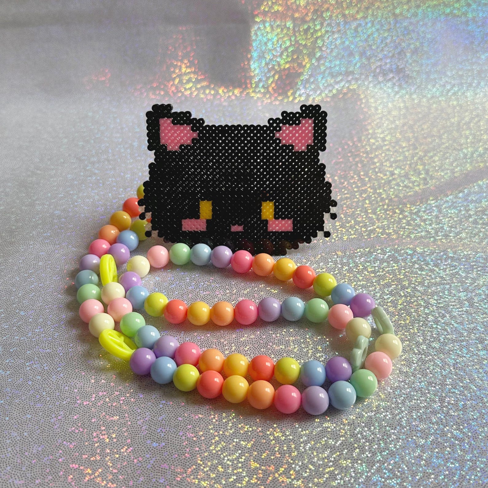 Cat Head Series 2 LED Pacifier Perler Necklace - Etsy