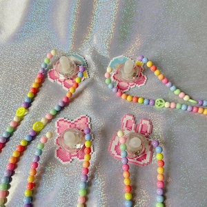 Kirby Rave LED Pacifier Perler Necklace - Etsy