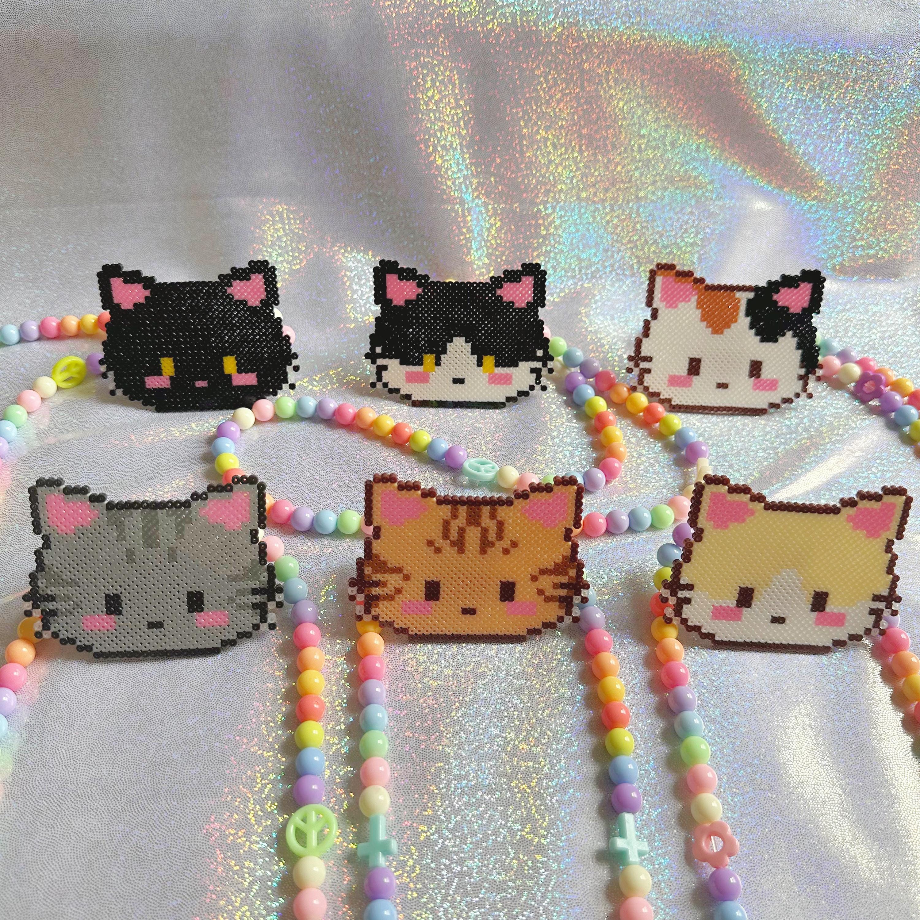 Cat Head Series 2 LED Pacifier Perler Necklace - Etsy