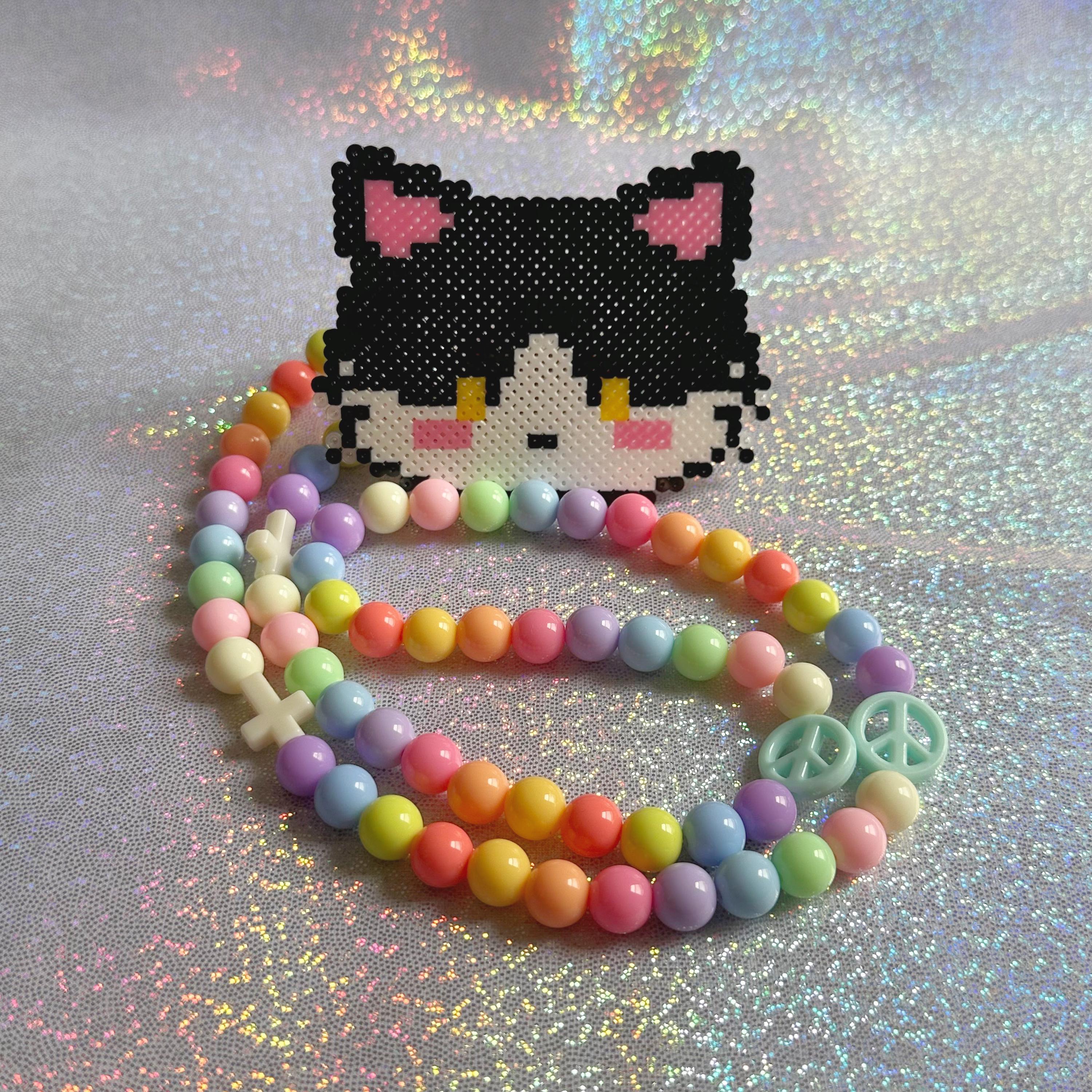 Cat Head Series 2 LED Pacifier Perler Necklace - Etsy