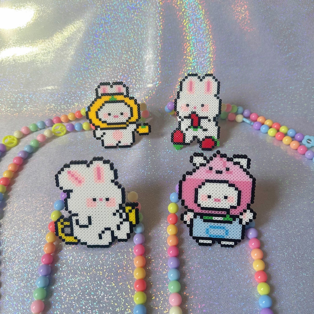 Fruity Rabbit Rave LED Pacifier Perler Necklace - Etsy
