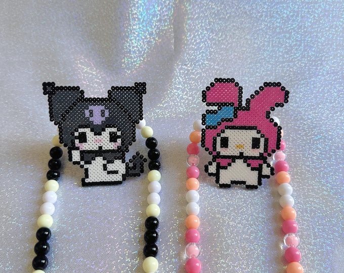 Sanrio Kuromi My Melody Rave LED Pacifier Perler Necklace - Etsy