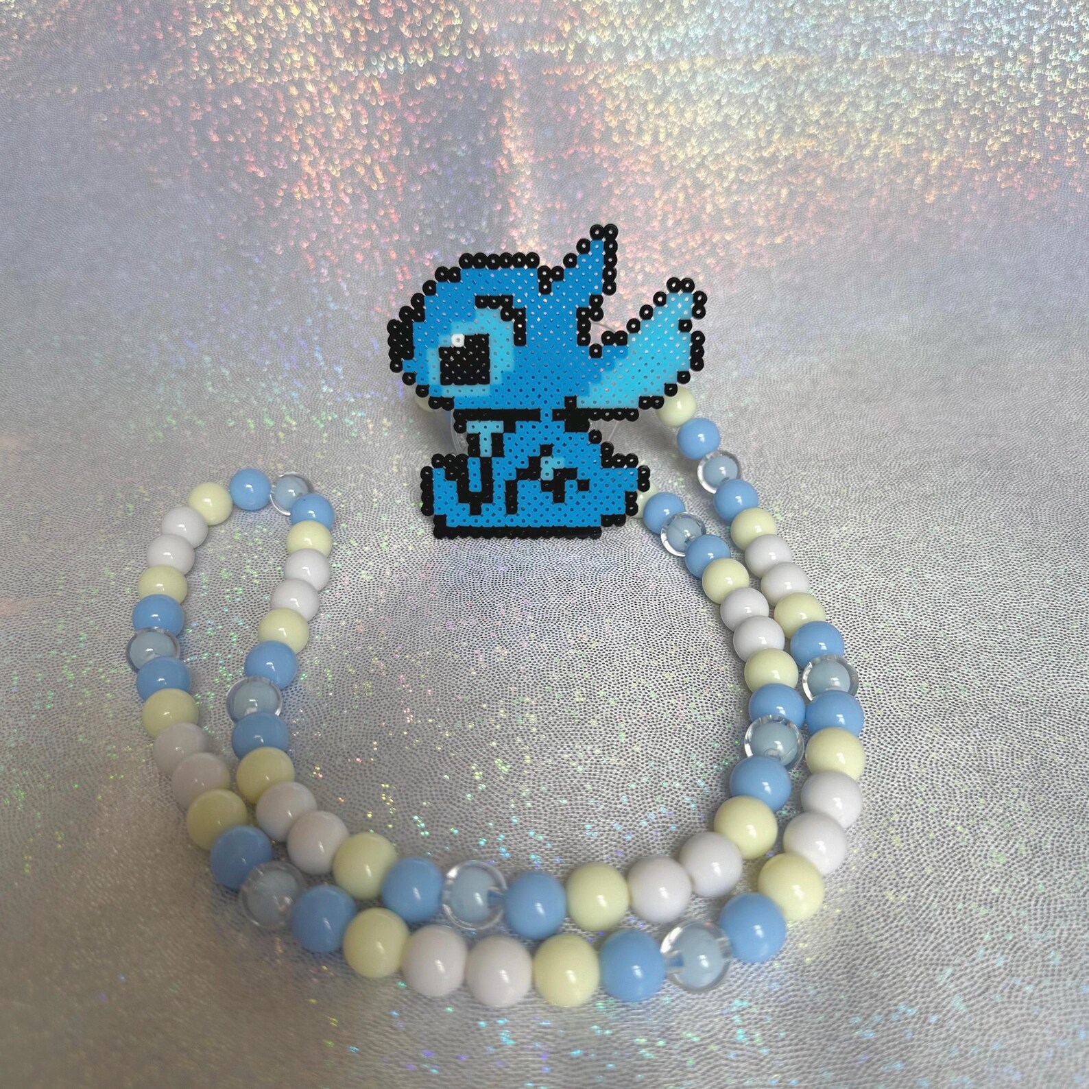 Stitch Couple Rave LED Pacifier Perler Necklace - Etsy