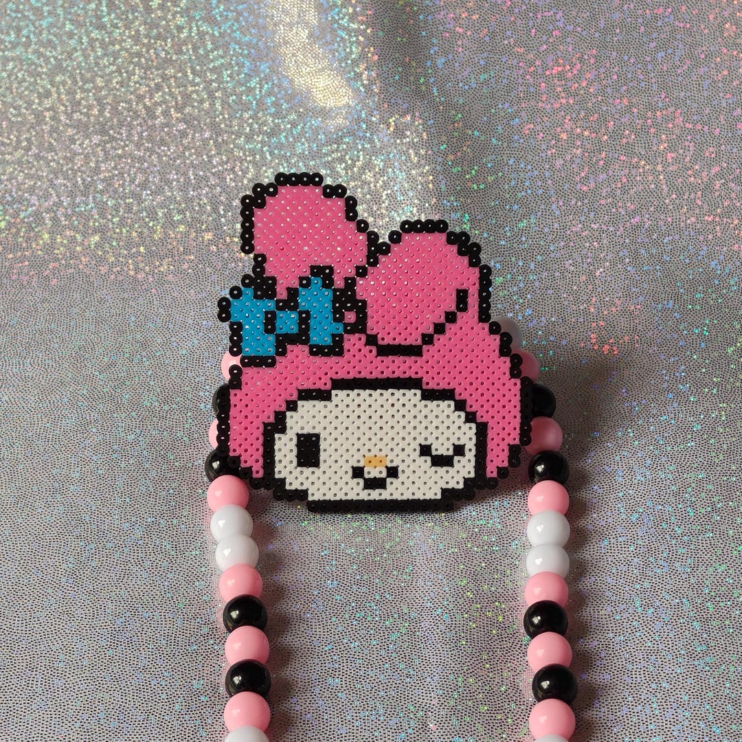 Sanrio My Melody Rave LED Pacifier Perler Necklace - Etsy