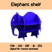 Elephant Shelf Laser Cut , Book Shelf, Furniture for Children, Elephant ...