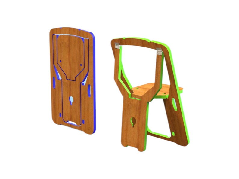 Folding Chair Template Files | Dxf, Ai, Svg Designs for DIY Furniture ...