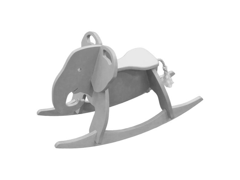 Elephant Kids Rocking Horse Vector File | DIY Rocking Chair Plan for ...