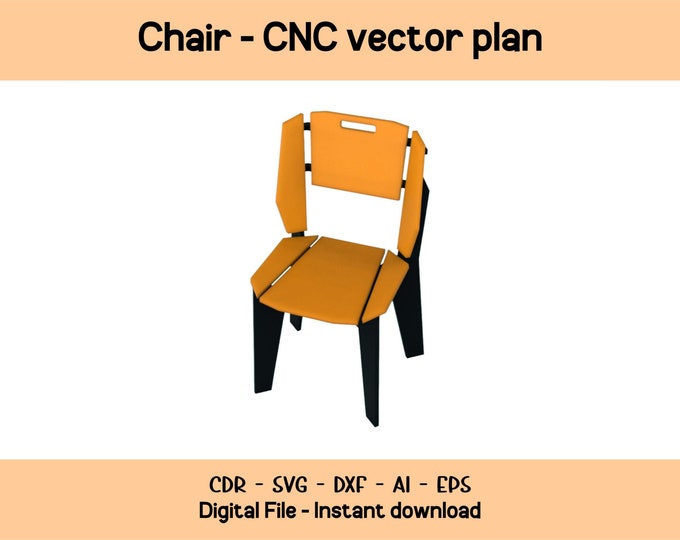 Parametric Chair Design, DXF File, Cnc Cut, Plywood Chair, Custom ...