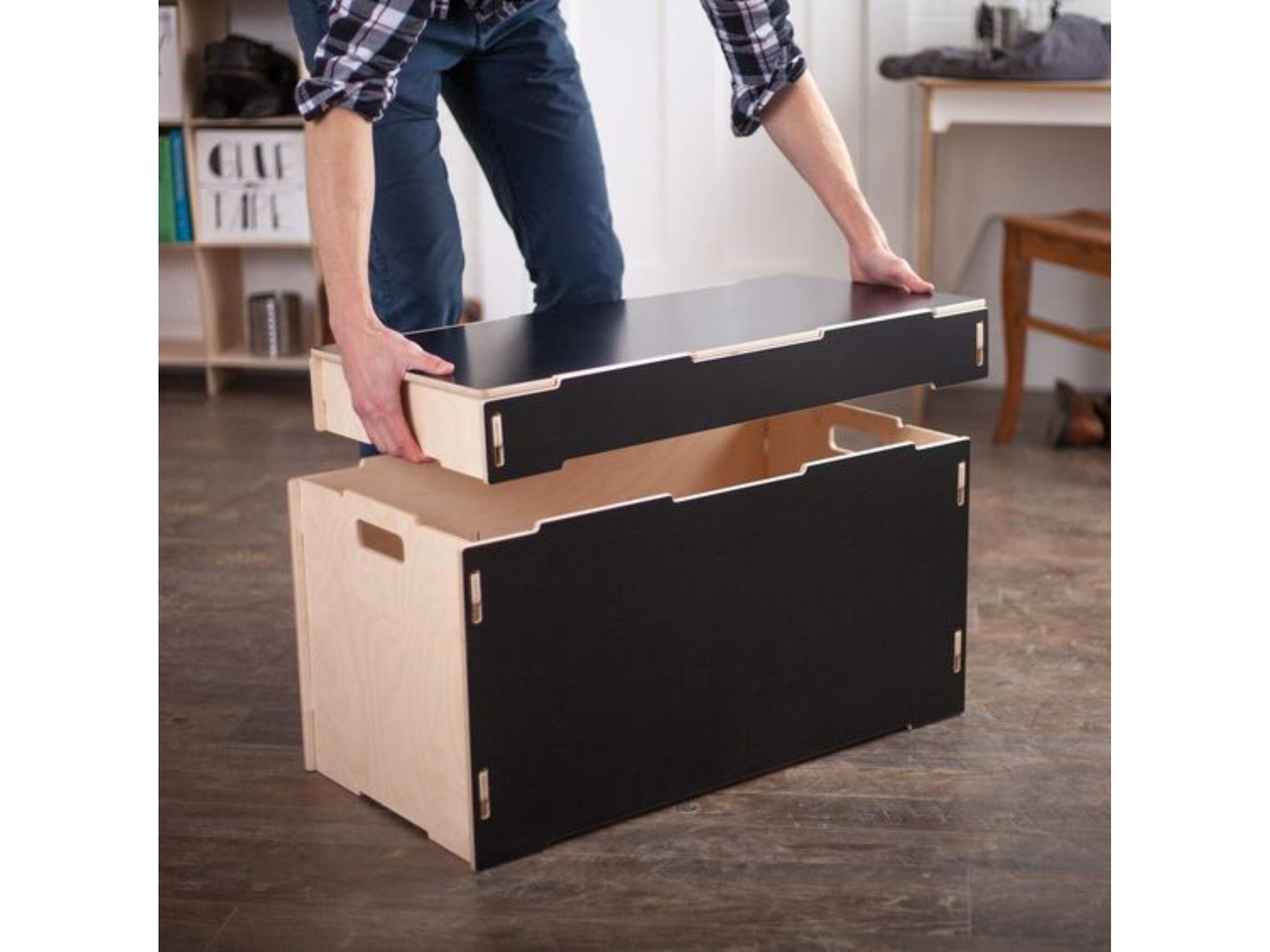 Wooden Box Cnc Vector Files Diy Stackable Storage Solutions For Glowforge Ai Cdr Eps Files