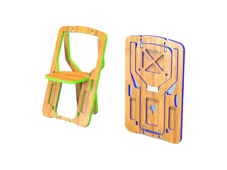 Folding Chair Template Files | Dxf, Ai, Svg Designs for DIY Furniture ...