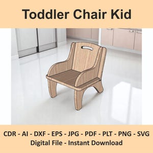 Toddler Chair Kid Chair Template Dxf, Stool for Kids Cutting File ...