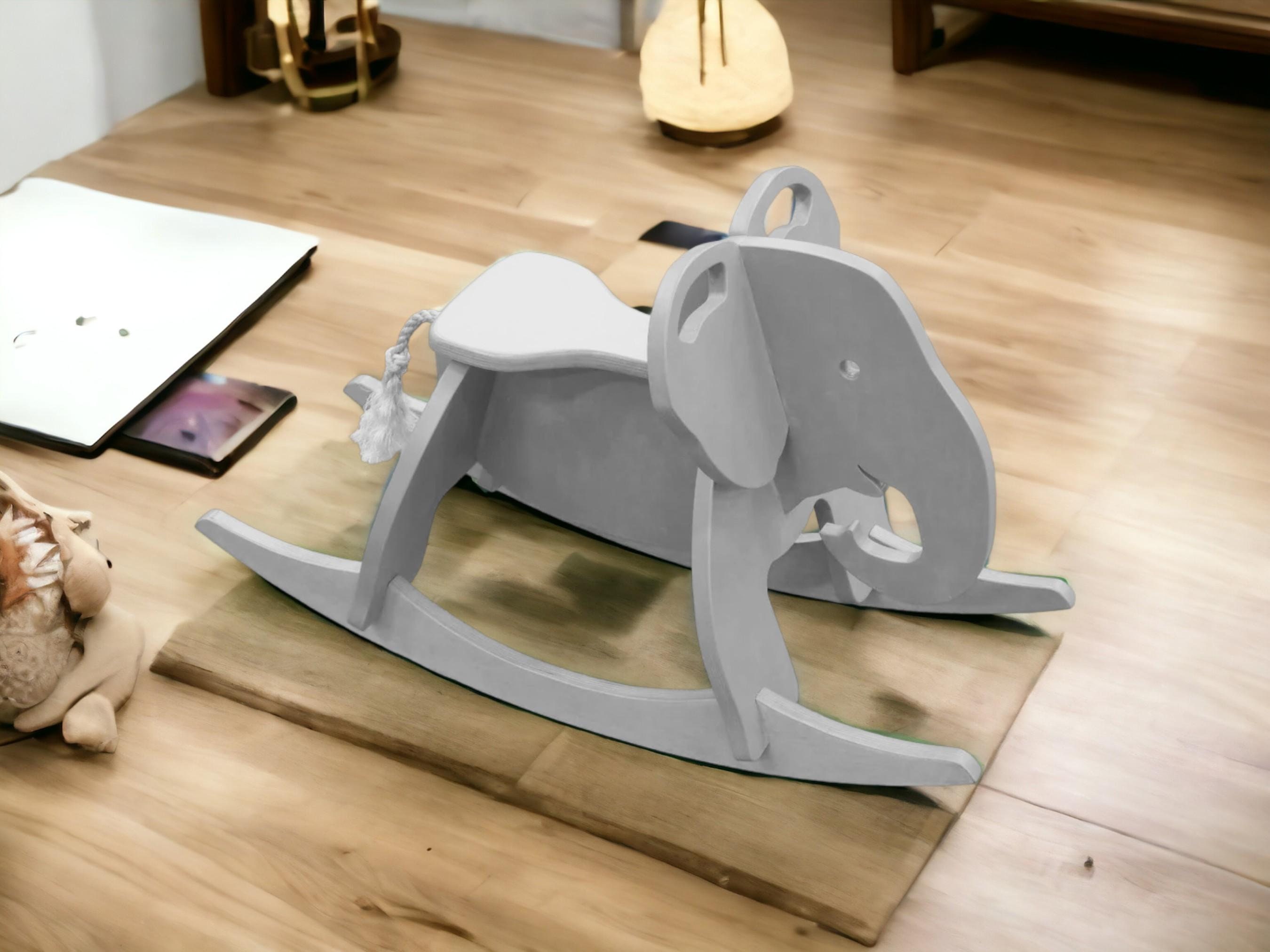 Elephant Kids Rocking Horse Vector File | DIY Rocking Chair Plan for ...