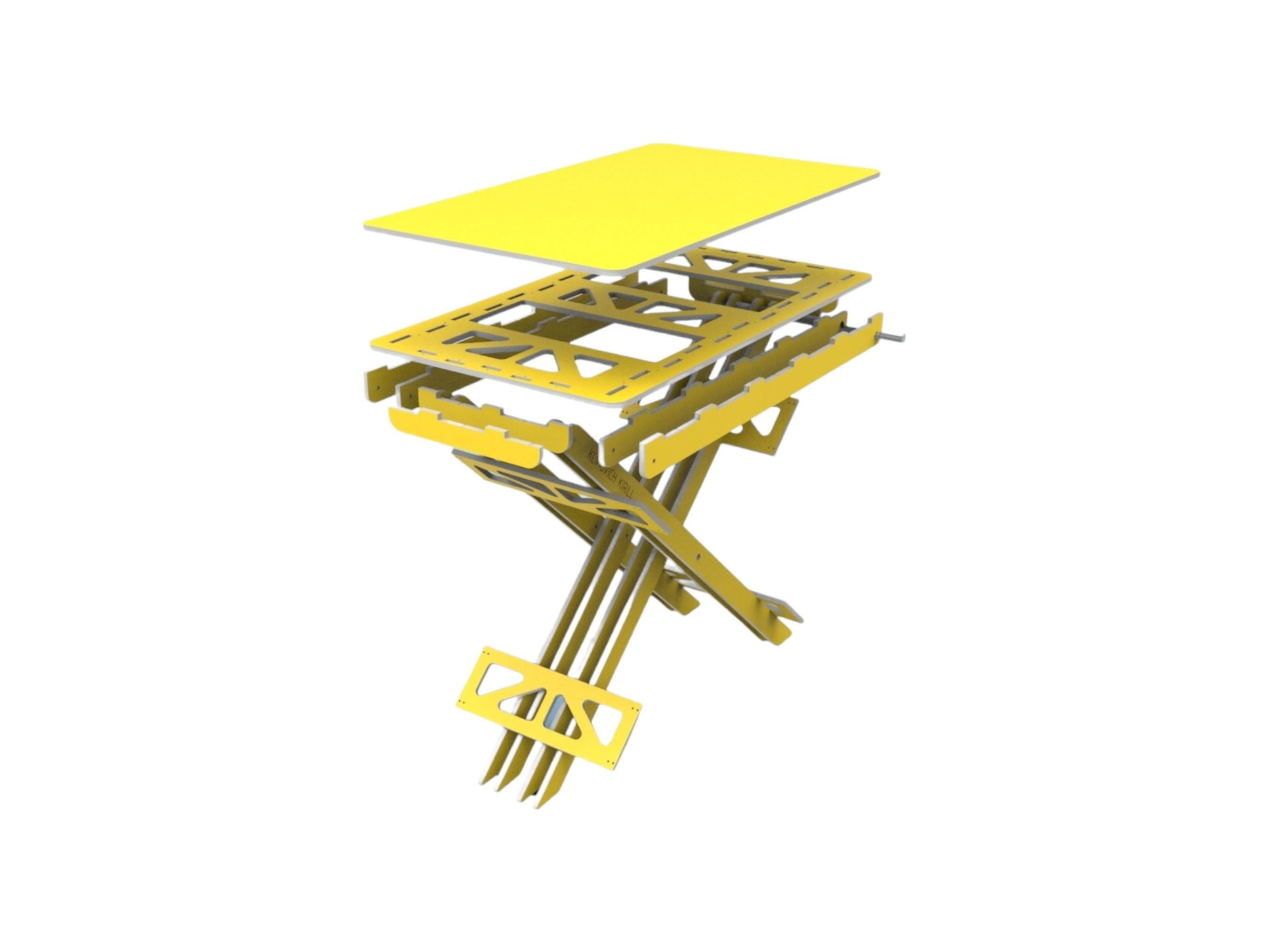 Folding Table Digital Download, Wooden Modern Table EPS, Table Plan Dxf ...