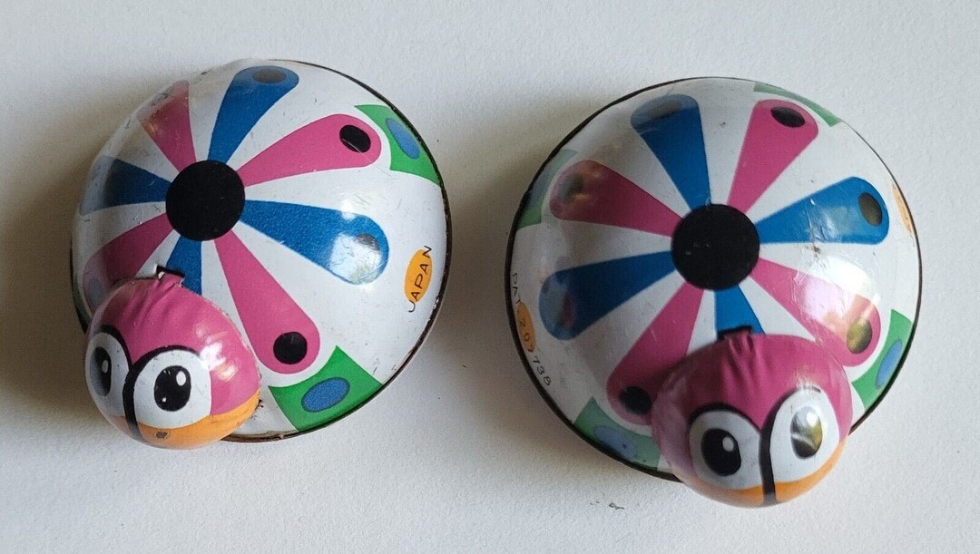 Bug a Boo Whitman Tin 2 Ladybug Toys - 2" Friction Powered 1960's ...