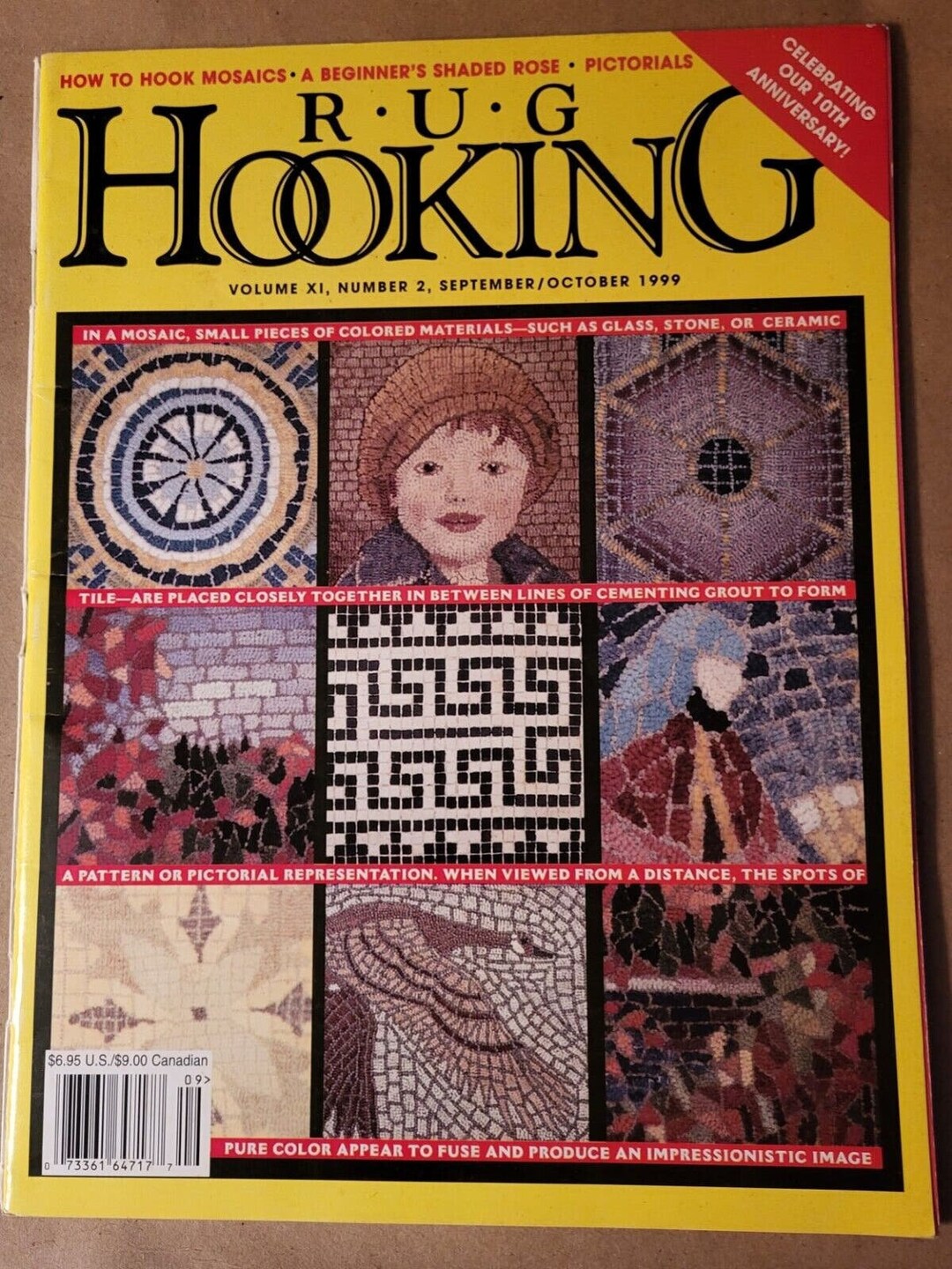 Rug Hooking Magazine 1999 Sept/oct Mosaic, Shading, Etc 64 Pages ...