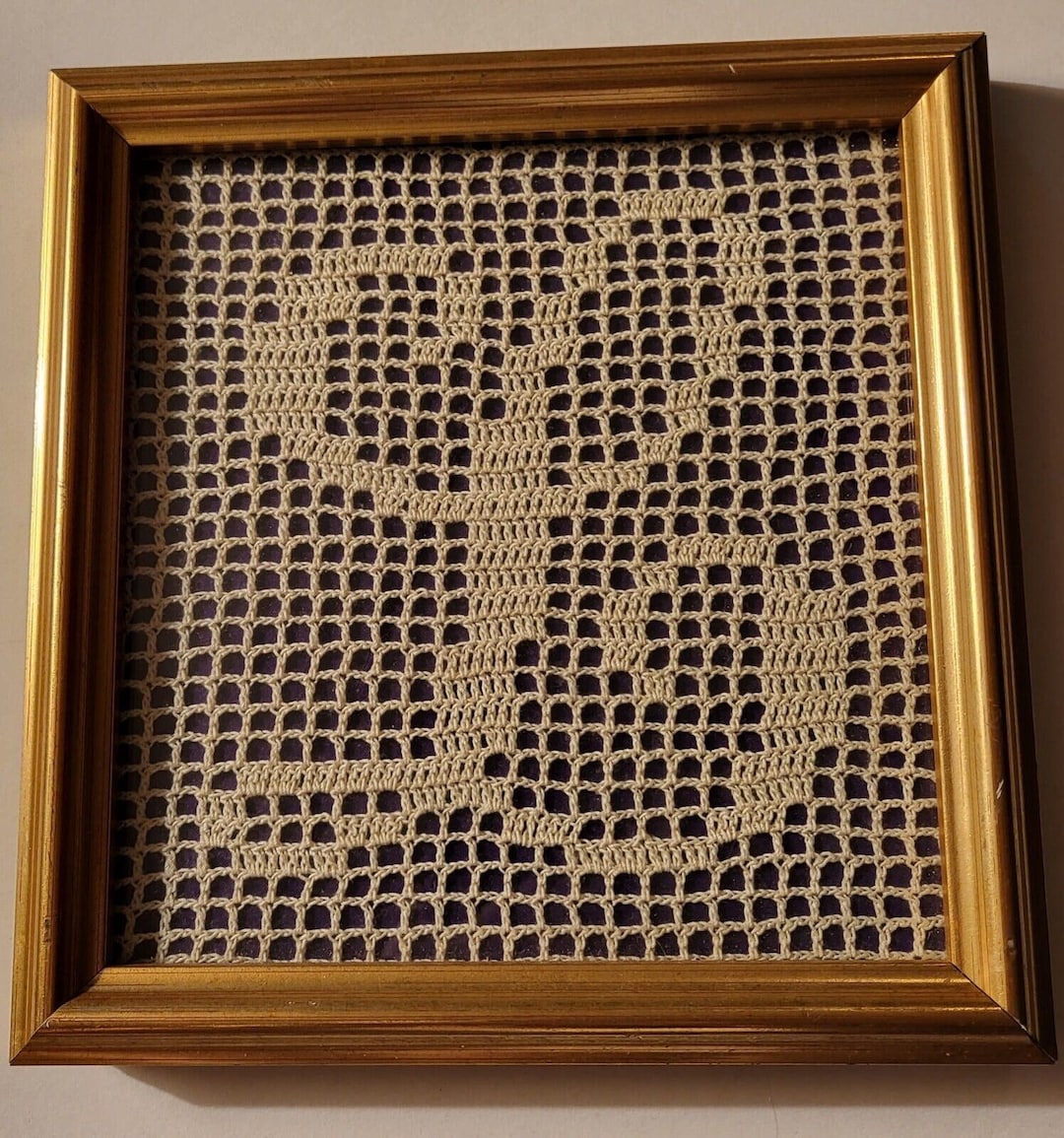 Filet Crochet Cursive Letter l Vintage 1930s Framed 7 X 7 Provenance - Etsy