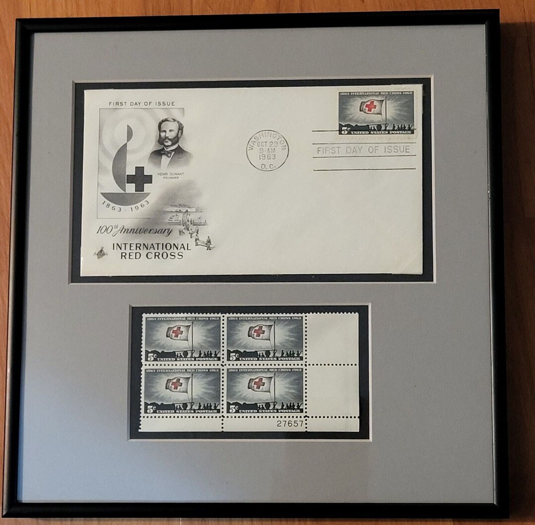 International Red Cross 1963 First Day Issue #1239 US Stamp +4 Stamp ...