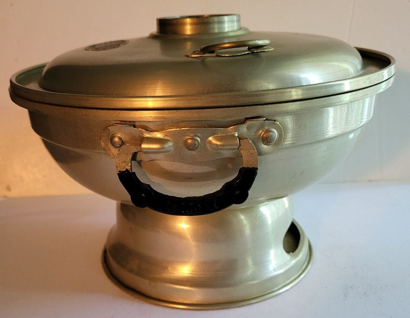 Brass Table Cooker Brazier Fondue Ming Guang Aluminum Co Vintage 1960s ...