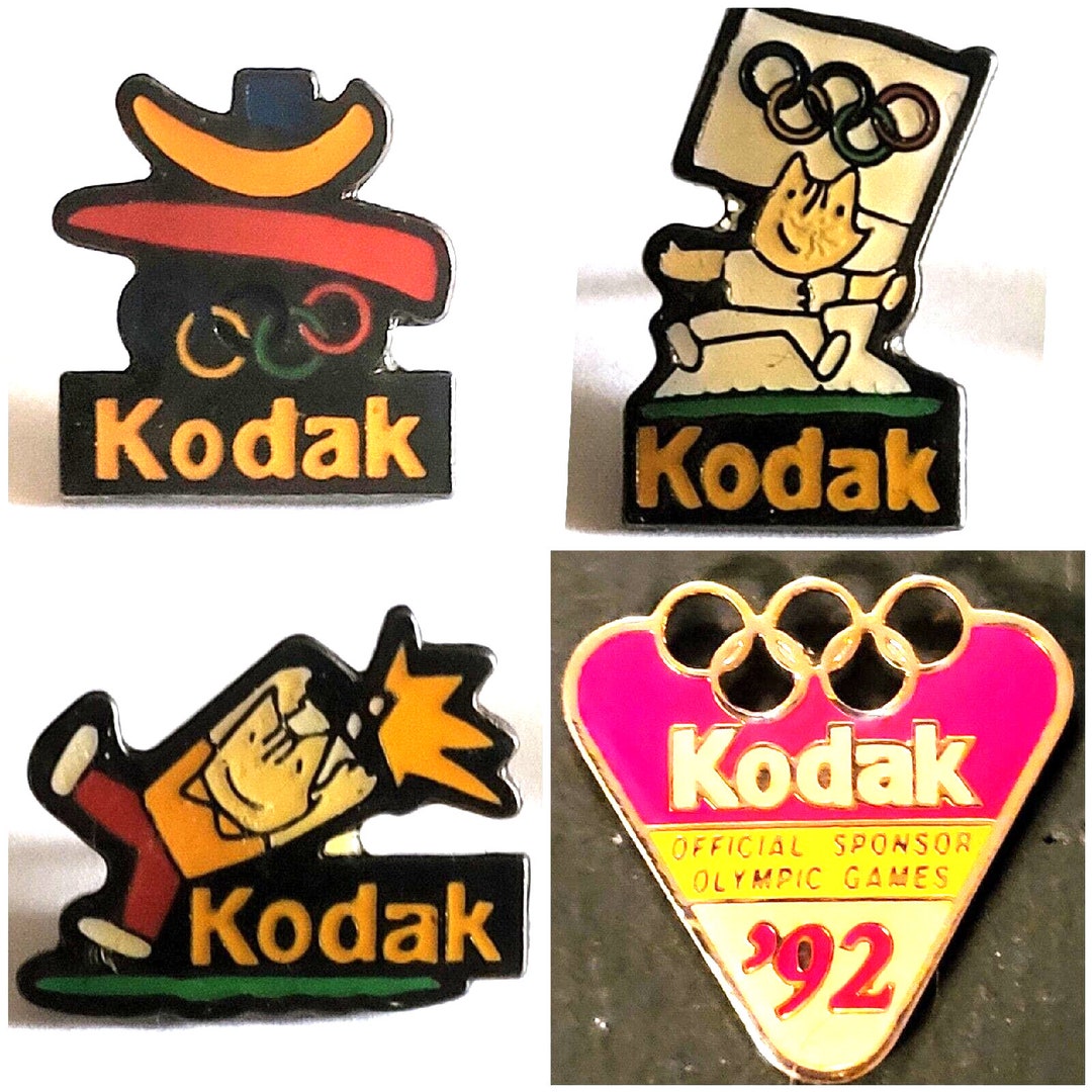 Olympic Games Barcelona 1992 Vintage 4 Collector Pins Sponsored Kodak ...