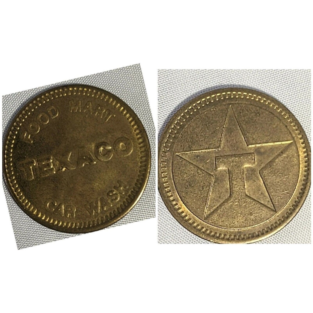 Texaco Car Wash Token Food Mart Texaco Star T Logo Vintage 1980s - Etsy