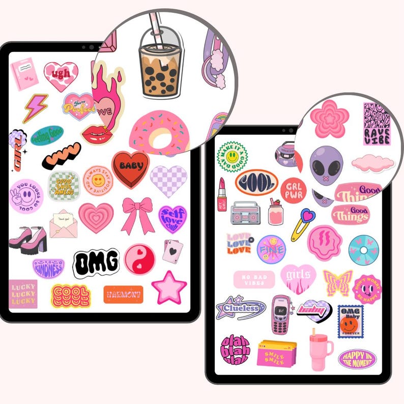 Aesthetic Digital Planner Stickers, 500 Goodnotes Planner Stickers ...