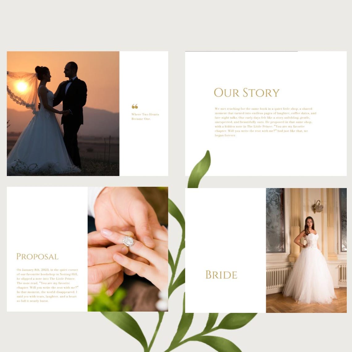 64 Page Wedding Photo Album Template Canva, Custom Wedding Album ...