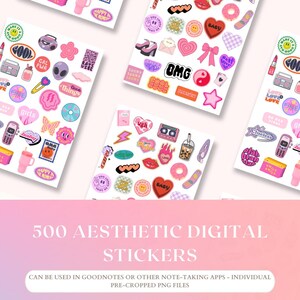 Aesthetic Digital Planner Stickers, 500 Goodnotes Planner Stickers ...