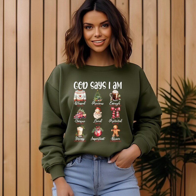 God Says I Am Blessed Sweater,aesthetic Bible Verse Shirt for Women ...
