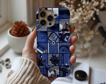Blue Collage Phone Case - Etsy