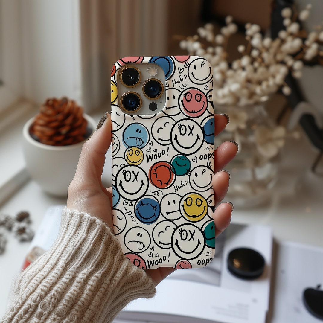 Smiley Edition Phone Case Happy Smiley Face Phone Case for iPhone 15 14 ...