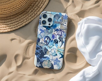 Blue Collage Phone Case - Etsy