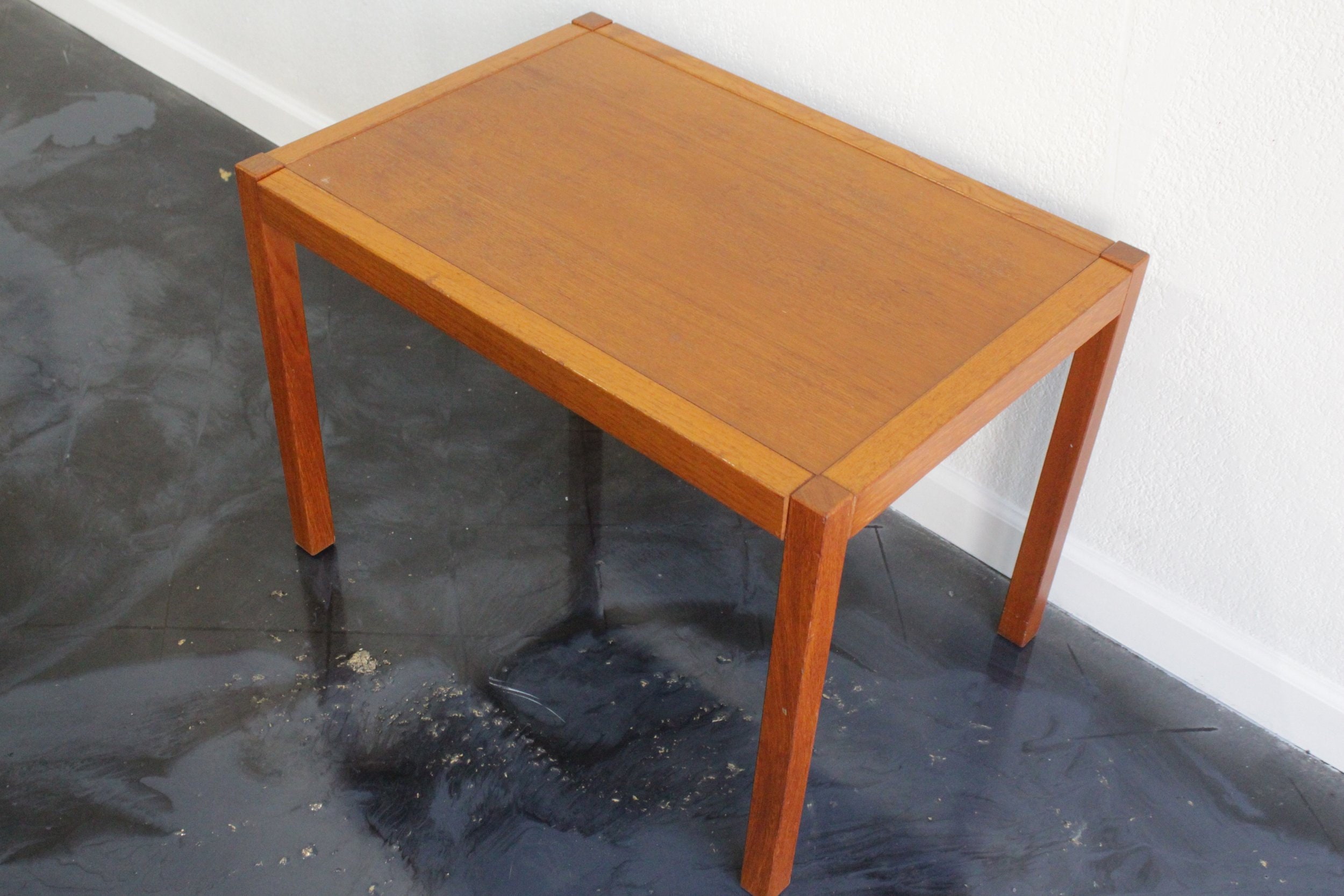 Vintage Teak Side Table Mid Century - Etsy