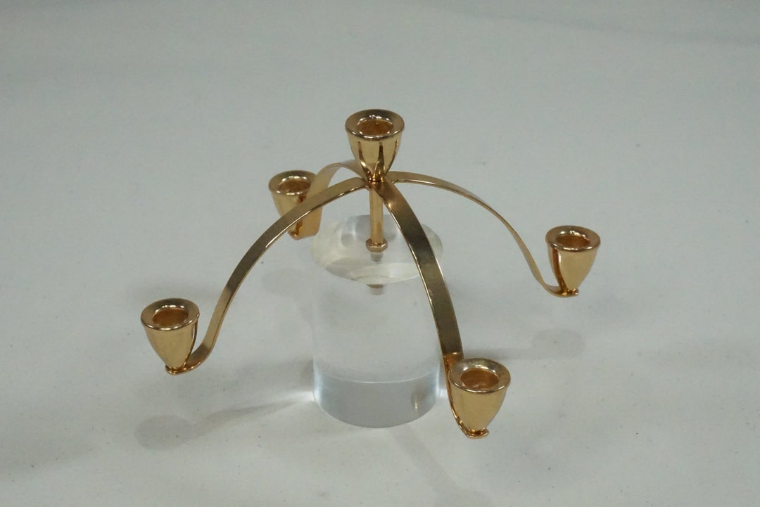 Lucite Acrylic Gold Candelabra - Etsy