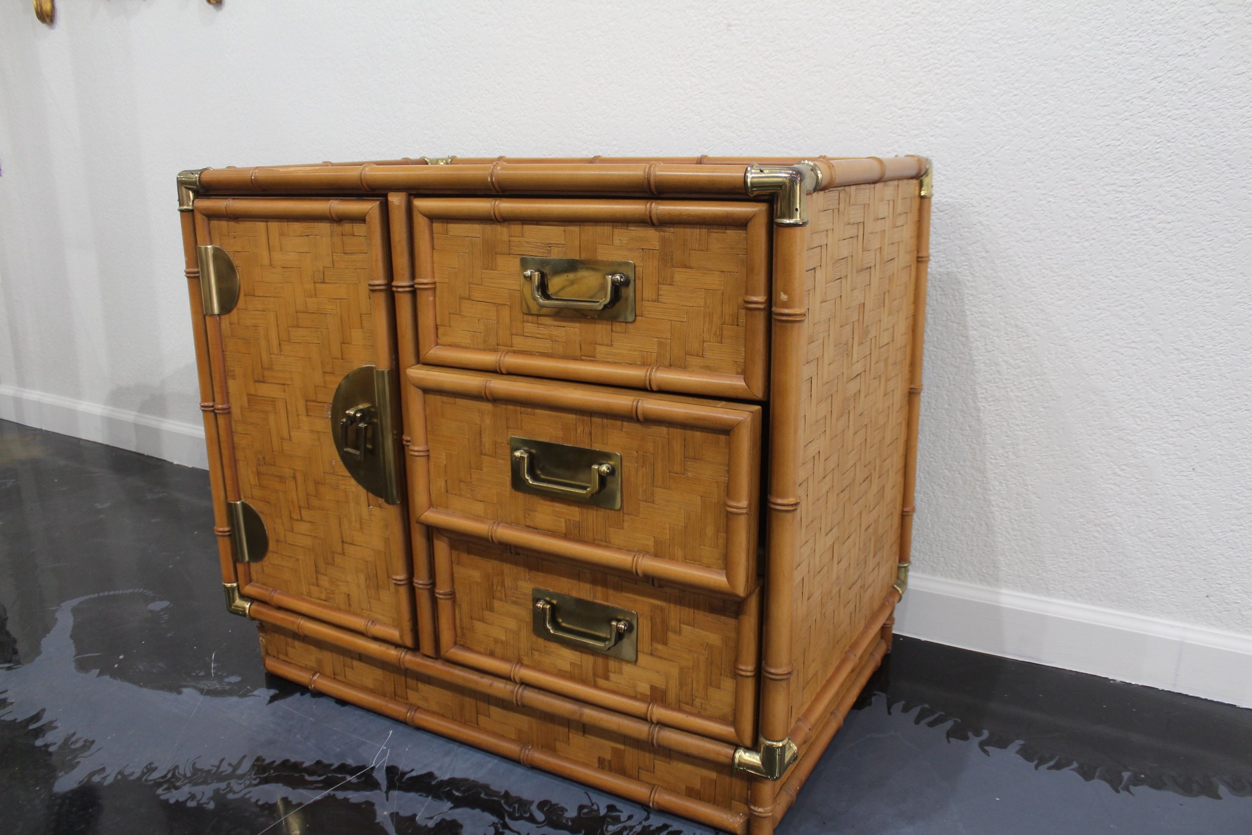 Faux Bamboo Hollywood Regency Dixie Chest Commode Chest - Etsy