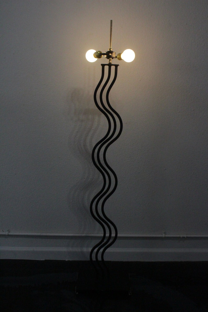 Vintage Memphis Wiggle Floor Lamp Post Modern - Etsy