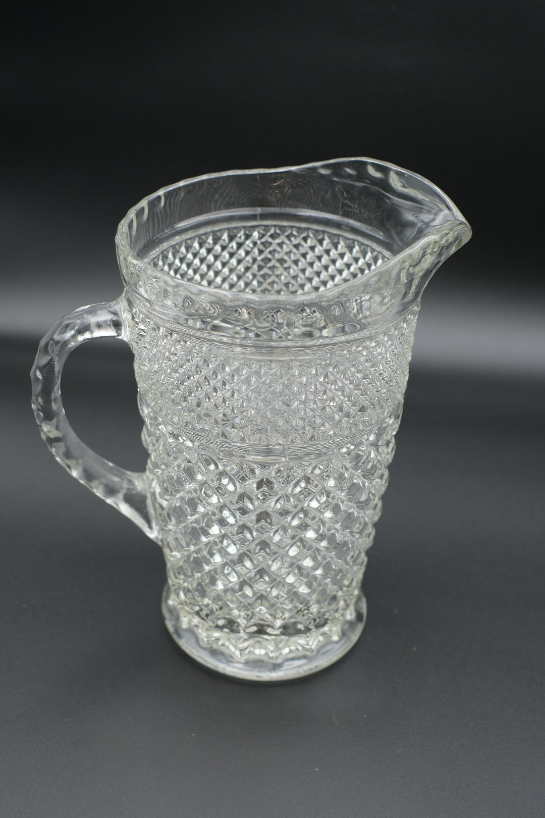 Vintage Anchor Hocking Wexford Glass Pitcher 64 Oz - Etsy