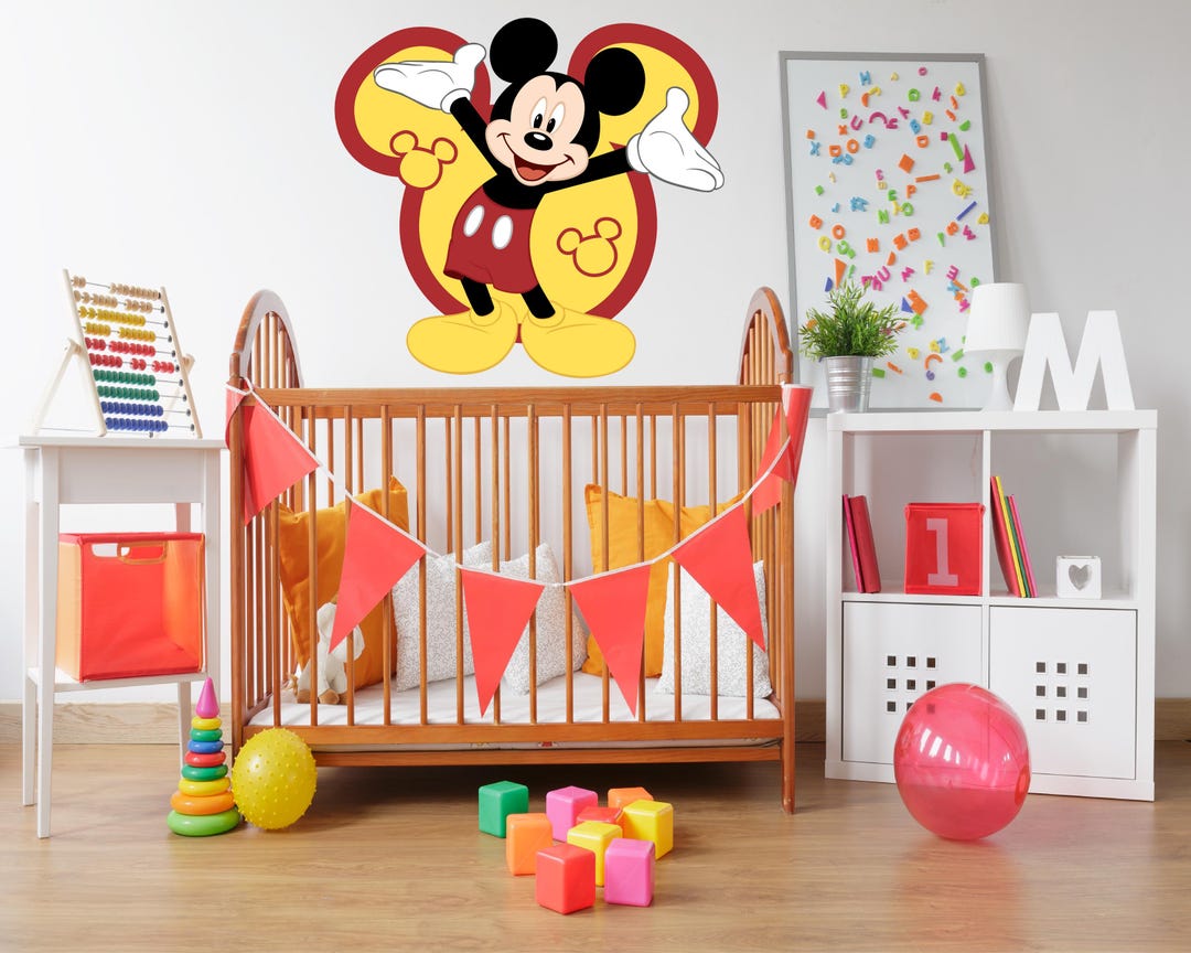 Mickey Mouse Wall Sticker - Etsy