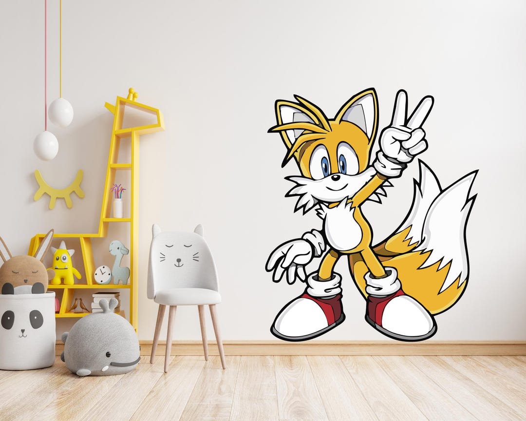 Tails Sonic the Hedgehog Wall Sticker - Etsy UK
