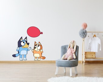 Bluey & Bingo Wall Sticker - Etsy UK